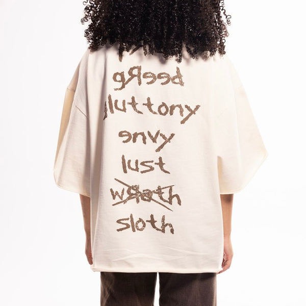 Wrathboy “7 Sins” Cream Oversized Tee – Era Clothing Store