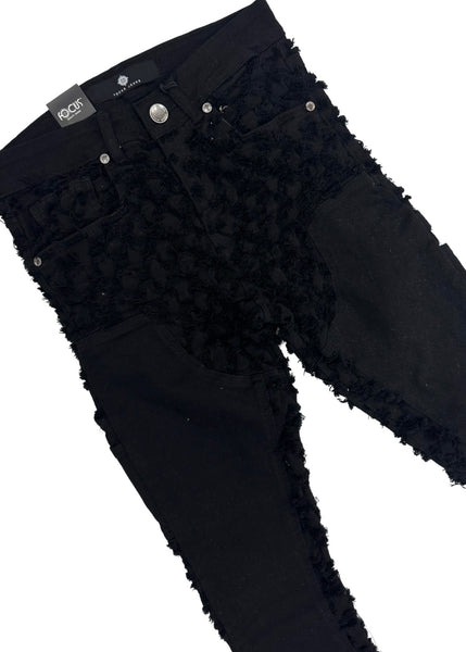 Focus Black Ripple Stacked Jeans (3603) – Era Clothing Store