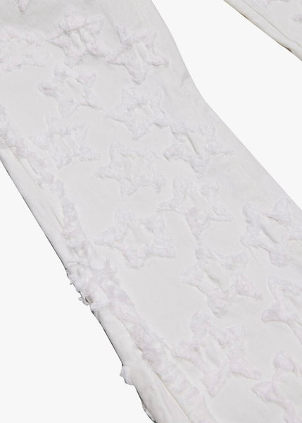 Valabasas “V-Stars” White Stacked Flare Jeans – Era Clothing Store