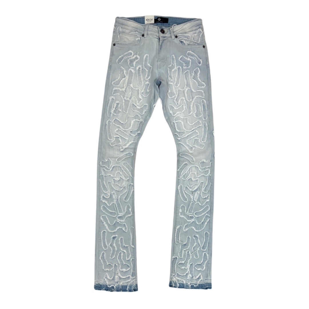 Focus Art Light Blue Stacked Jeans (3471) – Era Clothing Store