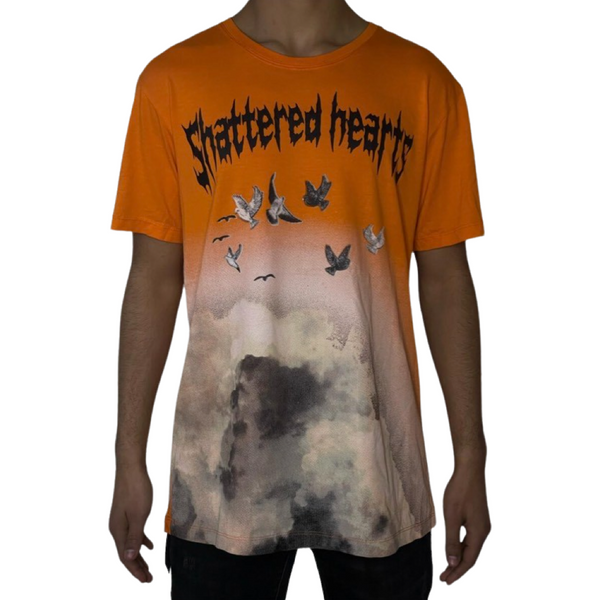 Shattered Hearts Clouds Orange Tee – Era Clothing Store
