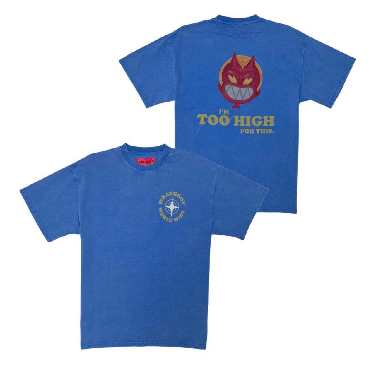 Wrathboy Too High Cobalt Blue Tee – Era Clothing Store